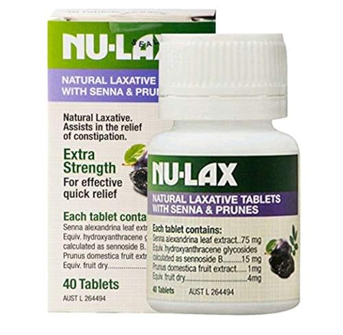 Nulax Natural Laxative Tablets with Senna and Prunes 40 Tablets in ...