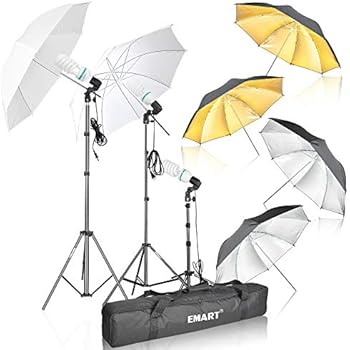 Amazon.com : Emart Photography Umbrella Lighting Kit, 1575W 5500K Photo ...