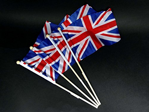United Kingdom Flags - Pack of 4 Small Hand Waving Union Jack Flags ...
