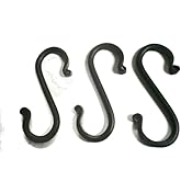 Amazon.com: Wrought Iron Hook Large S - Lot 3 Hand Made : Industrial ...