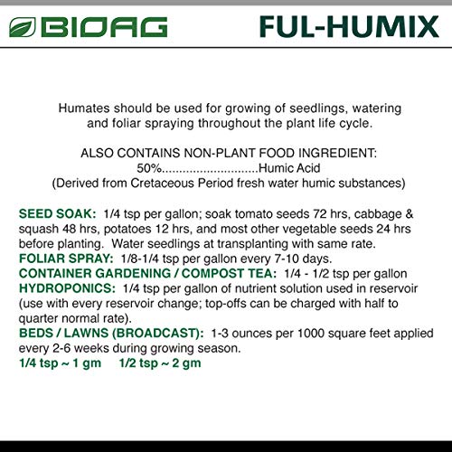 BioAg Ful-Humix Organic Humic Acid Soil Dry Amendment, Increases Yield ...