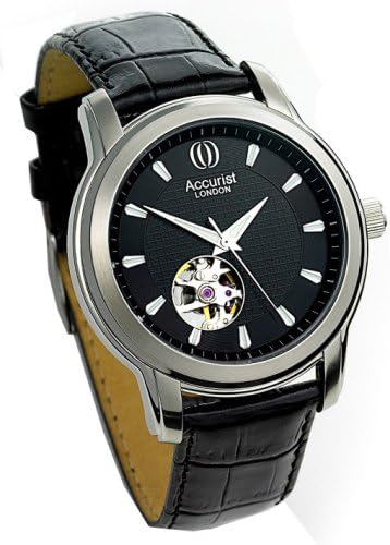 Accurist Men's Automatic Watch with Black Dial Analogue Display and ...