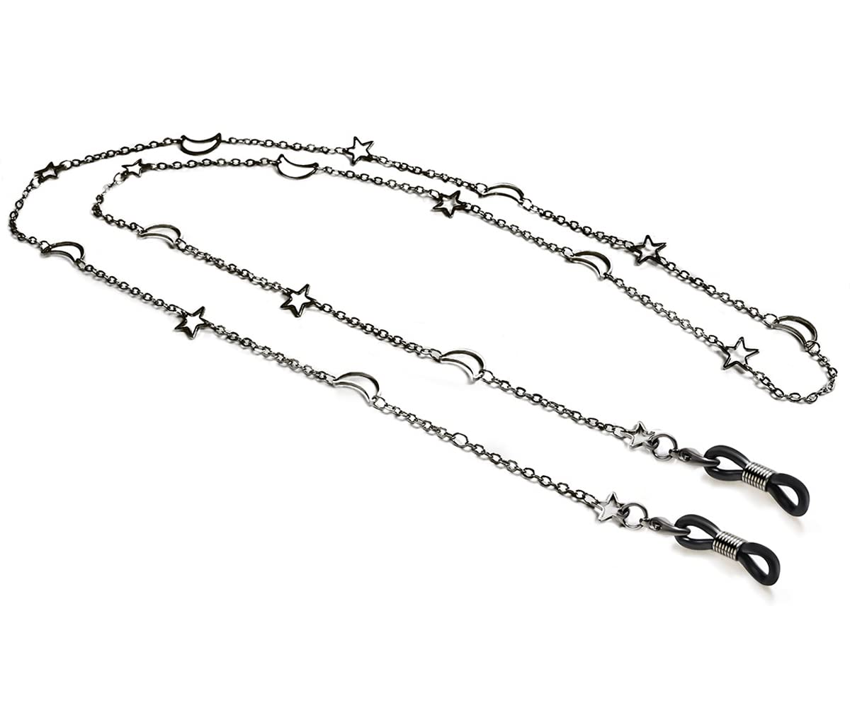 DNLKWGO Pentagram Eyeglass Chain Sunglasses Chains with star and moon ...