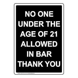Amazon.com : ComplianceSigns Vertical Aluminum No One Under The Age Of ...