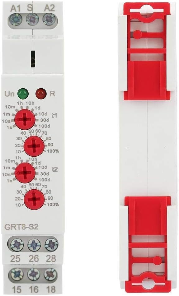 Cycle Timer,AC 220V GRT8-S2 Mini Asymmetric Cycle Timer ON/Off Repeat ...