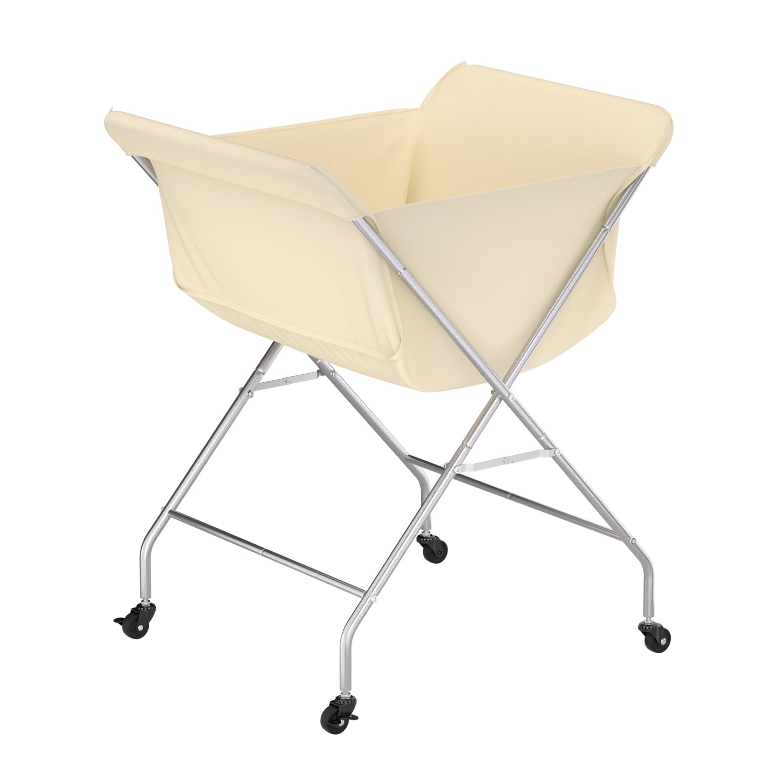 Laundry Basket with Wheels, Collapsible Rolling Laundry Cart, 25.6" x ...