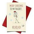 Amazon.com : Cheerin Christmas Card with Envelope - Funny Romantic Xmas Card - Love Christmas ...