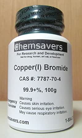 Copper(I) Bromide, 99+%, Certified, 100g: Amazon.com: Industrial ...