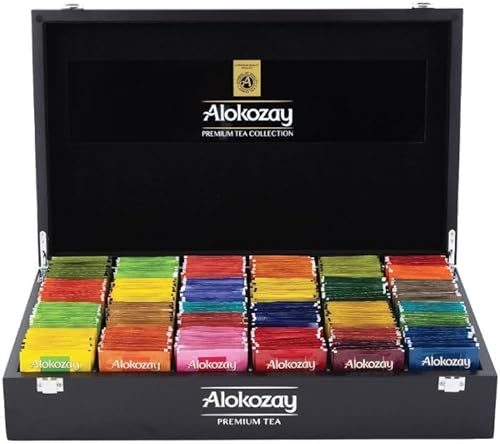 Alokozay WOODEN TEA BOX 24 COMPARTMENTS - 288 ASSORTED TEA BAGS price ...