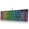 PICTEK Mechanical Gaming Keyboard, Wired Keyboard with 20 True RGB ...