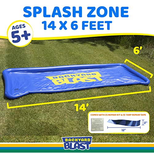 BACKYARD BLAST Splash Zone Slip n Slide Splash Pad Accessory for Water ...