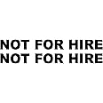 Amazon.com: Not For Hire Set of 2" Vinyl Decal Stickers Commercial ...
