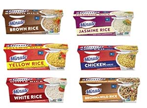 Amazon.com : Minute Rice Ready to Serve Cups Variety Pack of 6 ...