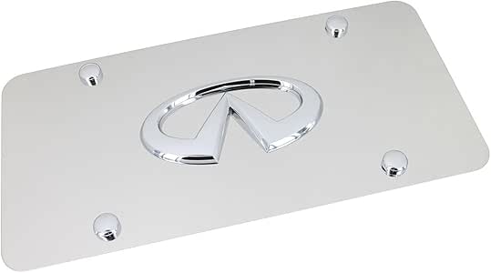 Amazon.com: Infiniti Chrome Logo On Stainless Steel License Plate ...