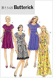 Amazon.com: BUTTERICK PATTERNS B5348 Misses' Dress, Size BB (8-10-12-14 ...