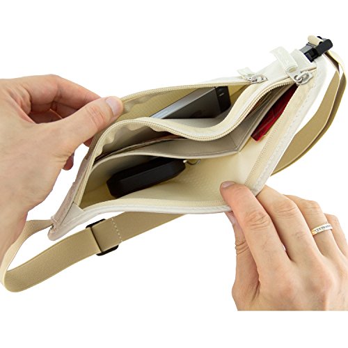 Boxiki Women's Travel Money Belt With RFID Blocking Material | Widest