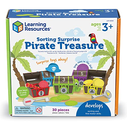 Learning Resources Sorting Surprise Pirate Treasure - 30 Pieces, Ages 3 ...
