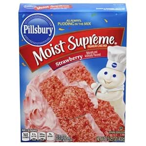 Amazon.com: Pillsbury Cake Mix, Premium, Strawberry 15.25 oz (Pack of 12)