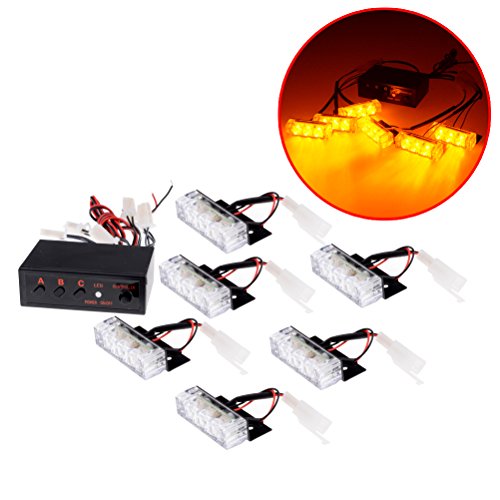 Buy 3-Flashing Modes Amber 18 LED Warning Hazard Construction Strobe ...