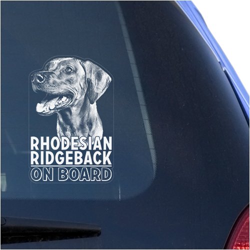 Rhodesian Ridgeback Clear Vinyl Decal Sticker for Window, - Want It All