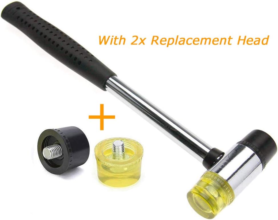 New Rubber Mallet Hammer 25mm Nonslip Grip Dual Mini Rubber and Nylon ...