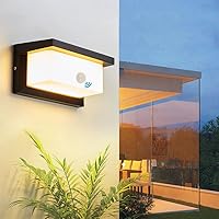 iKenta Motion Sensor Outdoor Porch Lights,18W 3500K IP54 Waterproof Exterior Outdoor Lighting ...