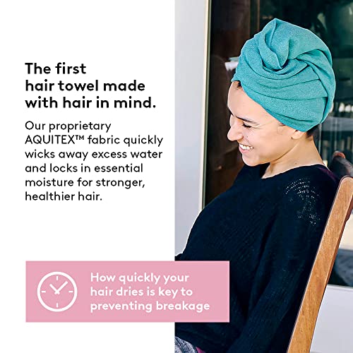 AQUIS Microfiber Hair Towel, Water-Wicking, Ultra Absorbent & 50% ...