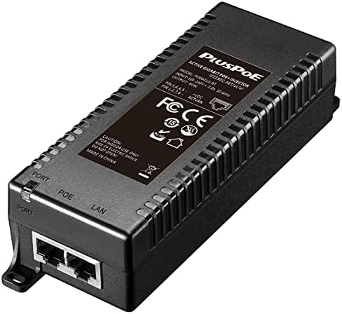 PLUSPOE 60W Gigabit Ultra PoE+ Injector, 60W Power Over Ethernet ...