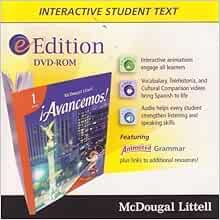Amazon.com: Avancemos! Level 1: Interactive Student Text (Spanish ...