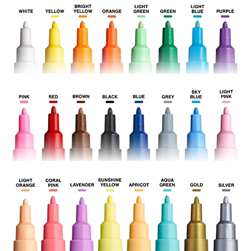 24 Posca Paint Markers, 3M Fine Posca Markers with Reversible Tips ...