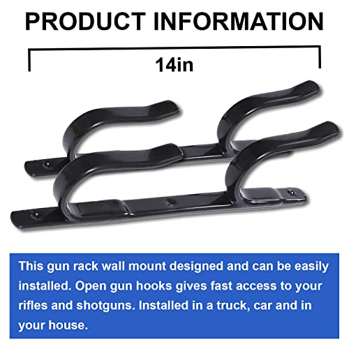 Gun Rack 14" - Gun Racks for Wall - Truck Gun Racks Rear Window - Rifle ...