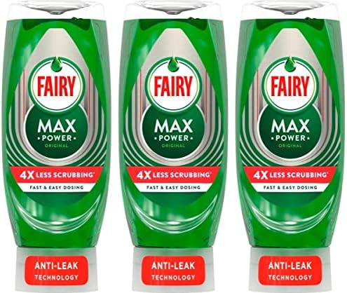 Fairy Max Power Original Washing Up Liquid, Pack of Three, 3 x 450 ml ...