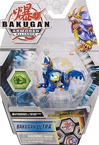 Bakugan Ultra, Fused Hydorous x Trhyno, 3-inch Tall Armored Alliance Collectible Action Figure ...