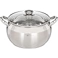 Amazon.com: Daniks Classic Stainless Steel Stock Pot with Glass Lid| Induction 6 Quart ...
