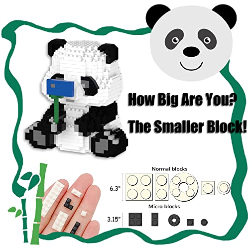 Sitting Holding Up The Sign Panda Mini Blocks Building Sets Adult for ...