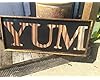 Amazon.com: YUM Sign - Rustic Kitchen Decor - Farmhouse Sign - Metal ...