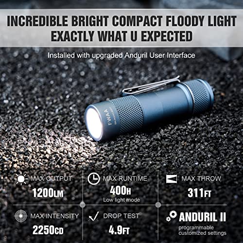 LUMINTOP LED Pocket Flashlight FWAA Nichia 4000K EDC Flashlight Max ...