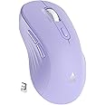 Amazon.com: SOLAKAKA SM66 Purple Silent Dual Mode Wireless Mouse for ...