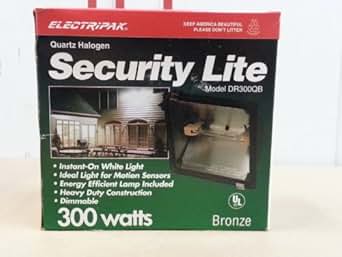 Electripak Quartz Halogen Security Lite 300Watts DR300QB - Outdoor ...