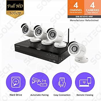 Amazon.com : Samsung Wisenet SNK-B73040BW 4 Channel 1080p Full HD NVR ...