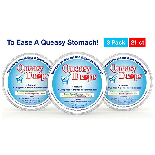 Three Lollies Queasy Drops (21 Piece Container) Assorted for Nausea ...