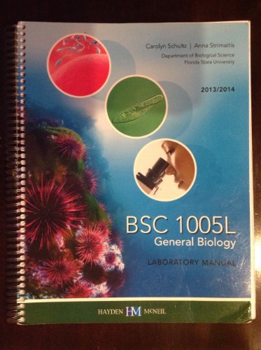 BSC 1005L General Biology Laboratory Manual: 9780738041957: Amazon.com ...