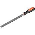 uxcell Double Cut Grade High Carbon Hardened Steel Half Round File with ...