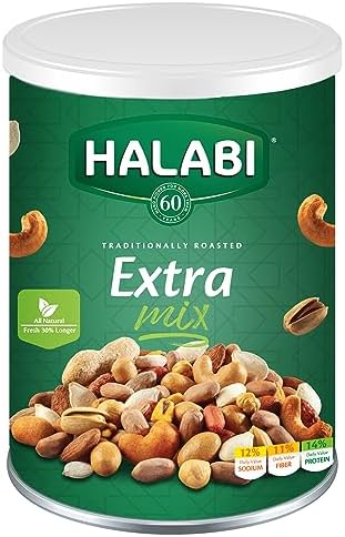 Halabi - Extra Mix - Mixed Nuts - Peanuts, Cashews, Pistachios, Almonds ...