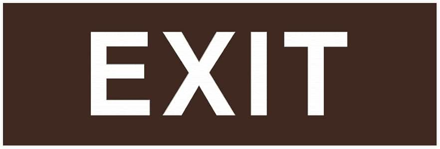 Amazon.com: Basic EXIT Door/Wall Sign - Dark Brown - Small: Office Products
