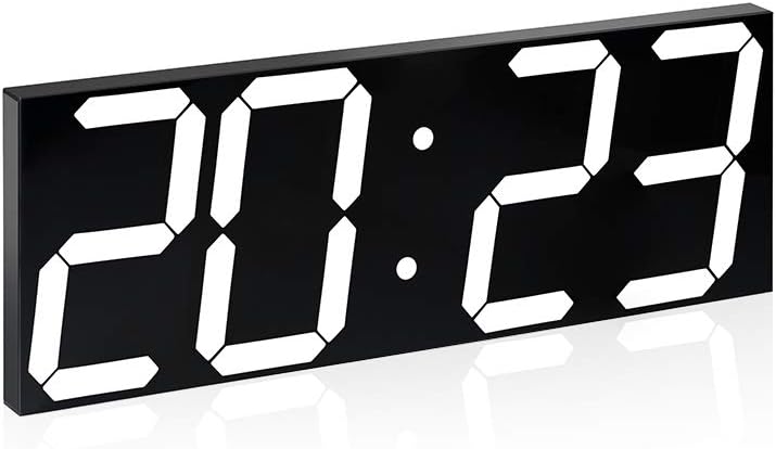 Redlution Remote Control Large Wifi Digital Wall Clocks with Snooze ...