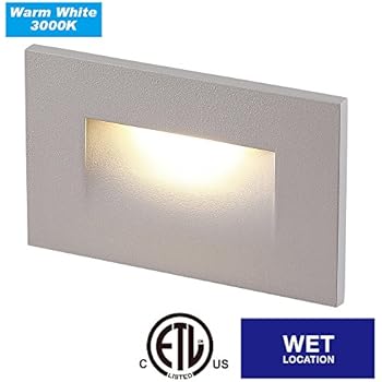 Amazon.com: WAC Lighting WL-LED100-C-WT Rectangular Scoop 4W 120V LED Step Light with Cool White ...