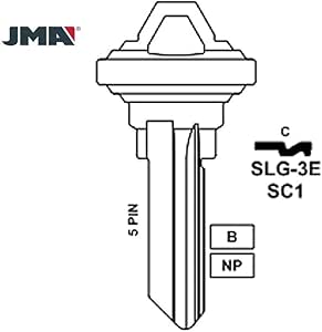 SC1 Brass Key Blanks Box 50 by JMA - Door Lock Replacement Parts ...