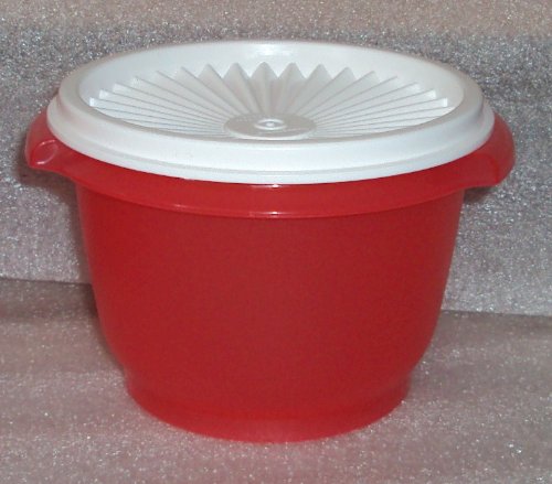 Tupperware 20oz Servalier Bowl, Red w/ White Seal