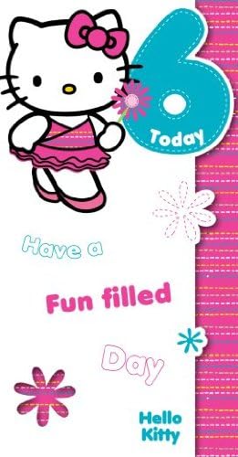 Hello Kitty - Age 6 Birthday Card - 6th: Amazon.co.uk: Electronics